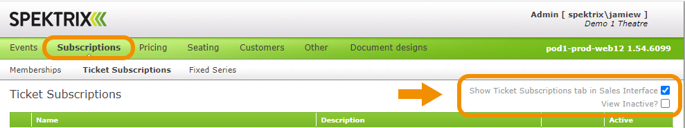 Training- Ticket Subscriptions
